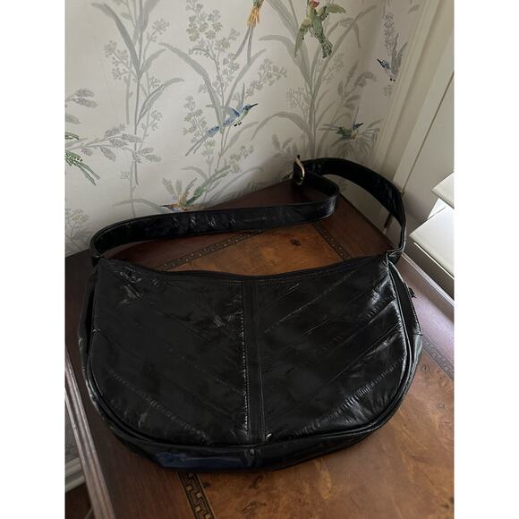 Unbranded | Bags | Vintage 8s Eel Skin Handbag W Shoulder Strap Made In ...